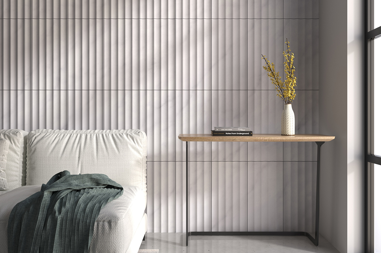 Wide Flutes Convex Tile | Luxury Natural Stone Artistic Textured ...