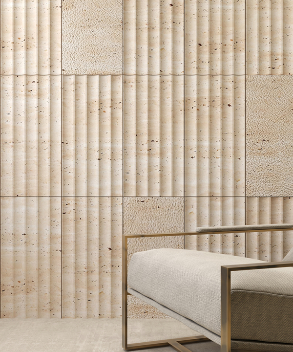 Wide Flutes Convex Tile | Luxury Natural Stone Artistic Textured ...