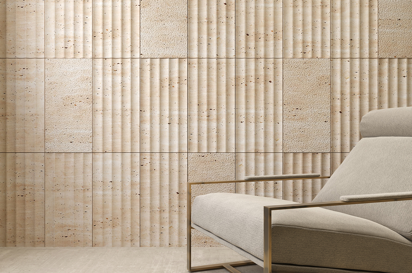 Wide Flutes Convex Tile | Luxury Natural Stone Artistic Textured ...