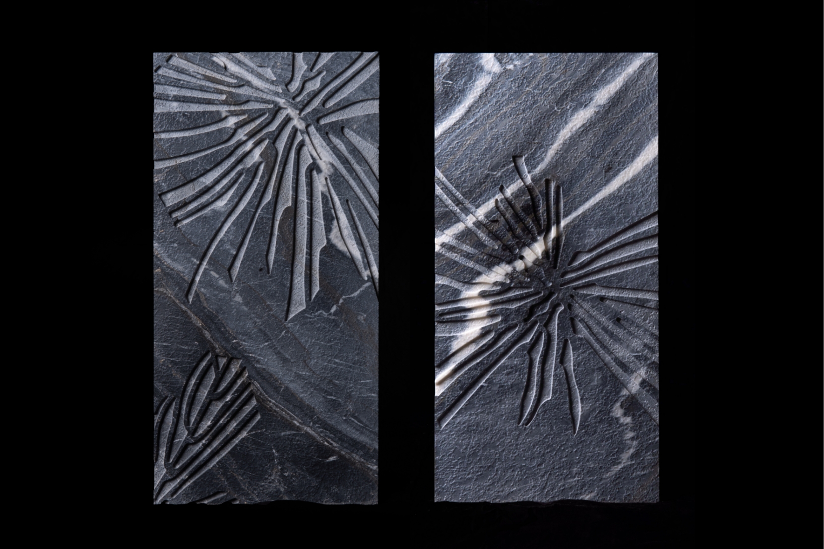 Xylem Tile | Luxury Natural Stone Artistic Textured Dimensional Tile | Borrowed Earth Collaborative