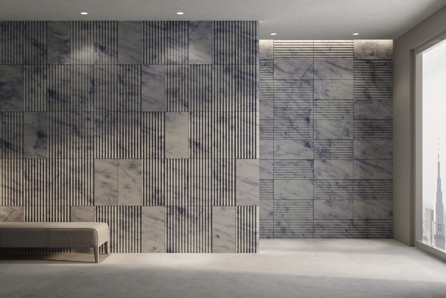 Tapered Groove Tile | Luxury Natural Stone Artistic Textured ...