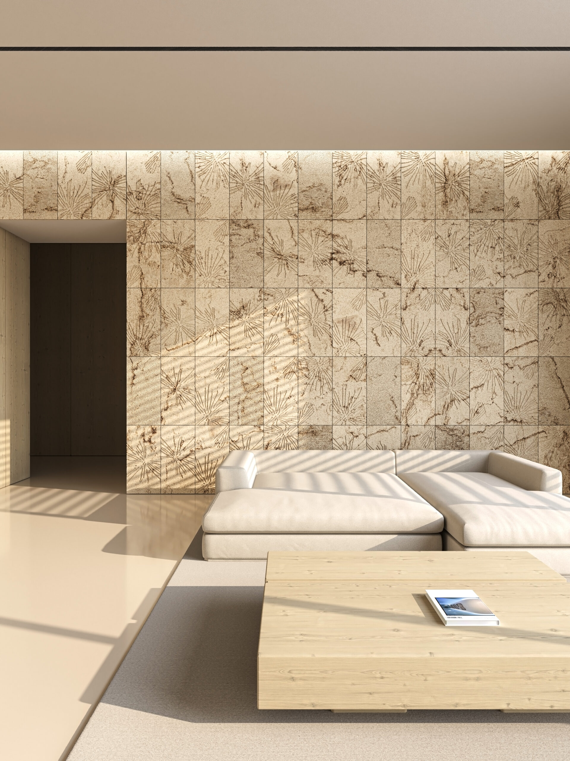 Xylem Tile | Luxury Natural Stone Artistic Textured Dimensional Tile | Borrowed Earth Collaborative