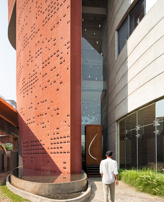Scoop Surat Architectural Facade | Borrowed Earth Collaborative