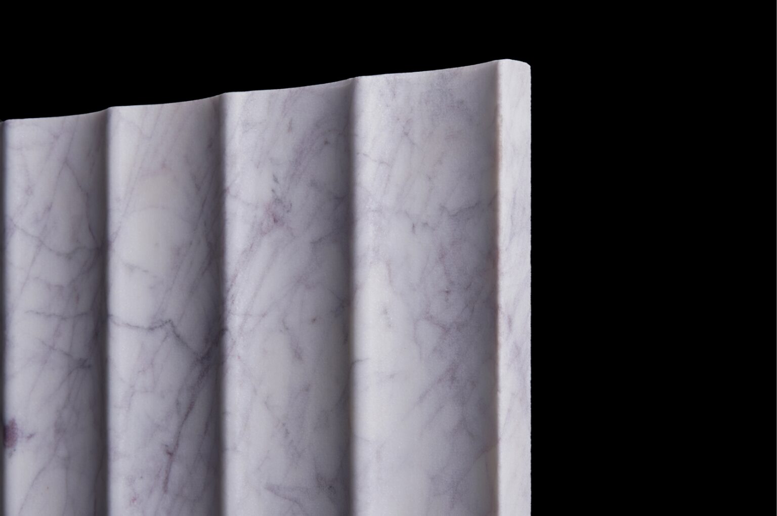 Wide Flutes Concave Tile | Luxury Natural Stone Artistic Textured ...