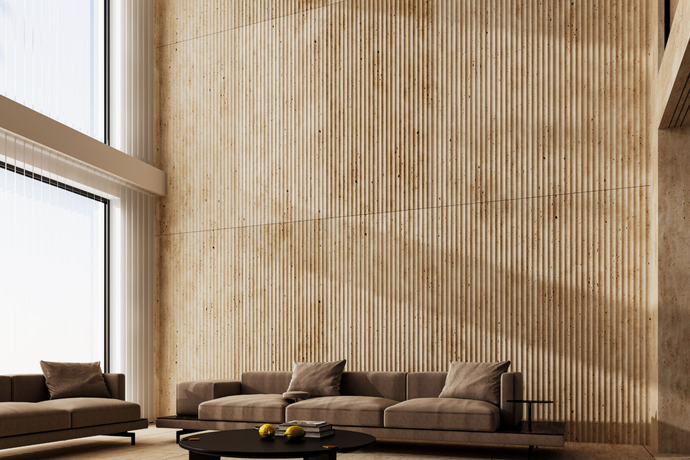 Wide Flutes Concave | Luxury Natural Stone Artistic Textured ...