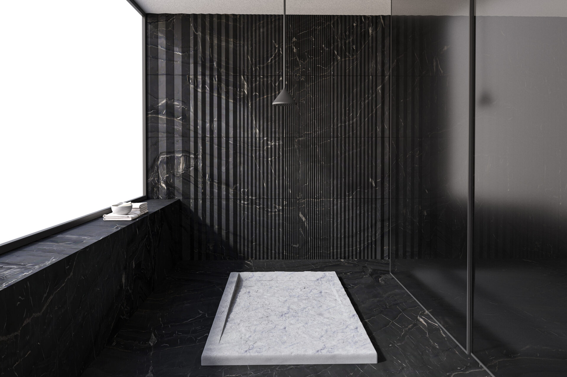 Shower Tray - Geode - Borrowed Earth Collaborative